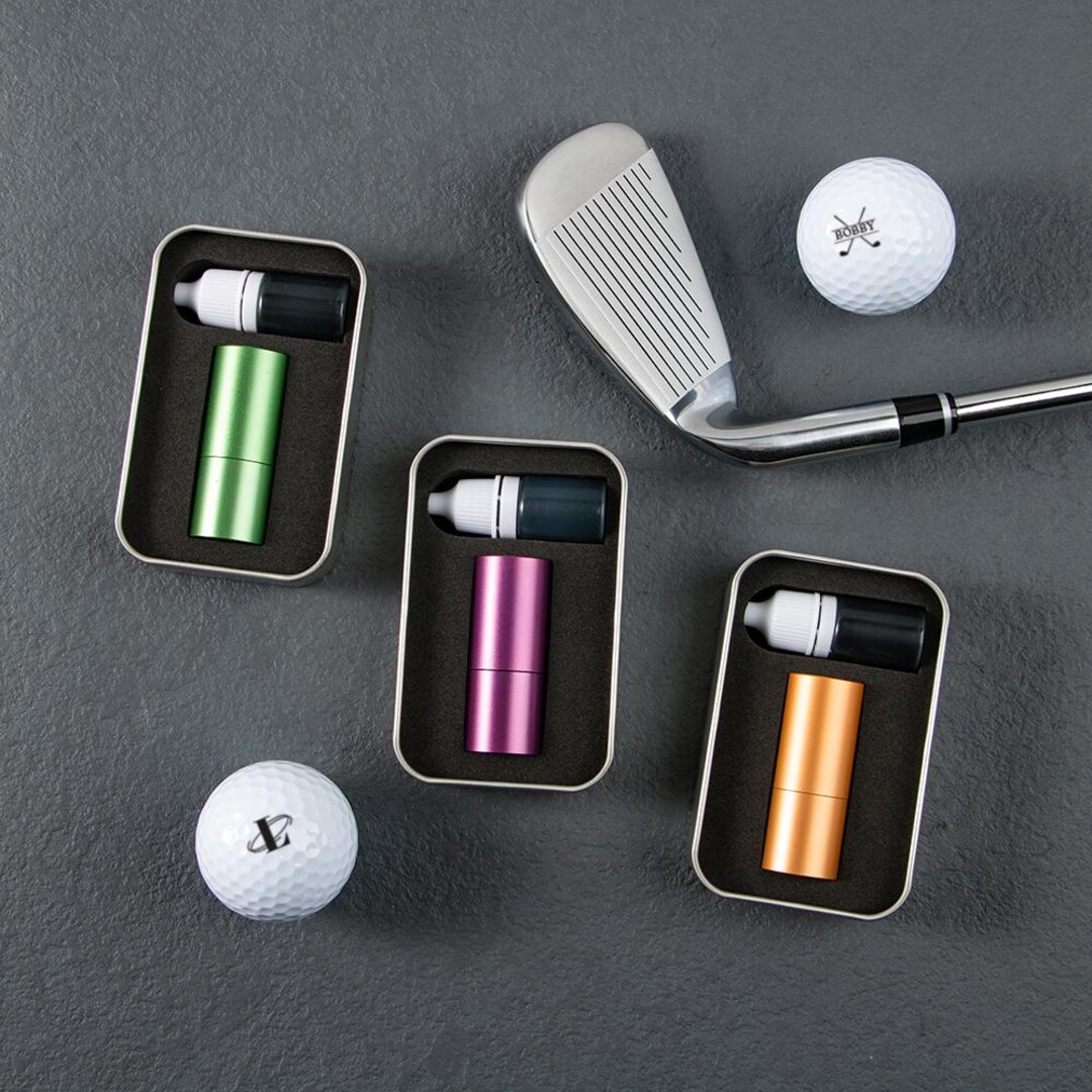 Personalized Golf Gift, Custom Golf Stamp Set, Golf Ball Stamp, Custom ...