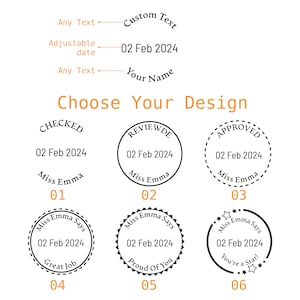 Custom Personalized Date Stamp, Business Date Stamp, Pre-inked Date ...