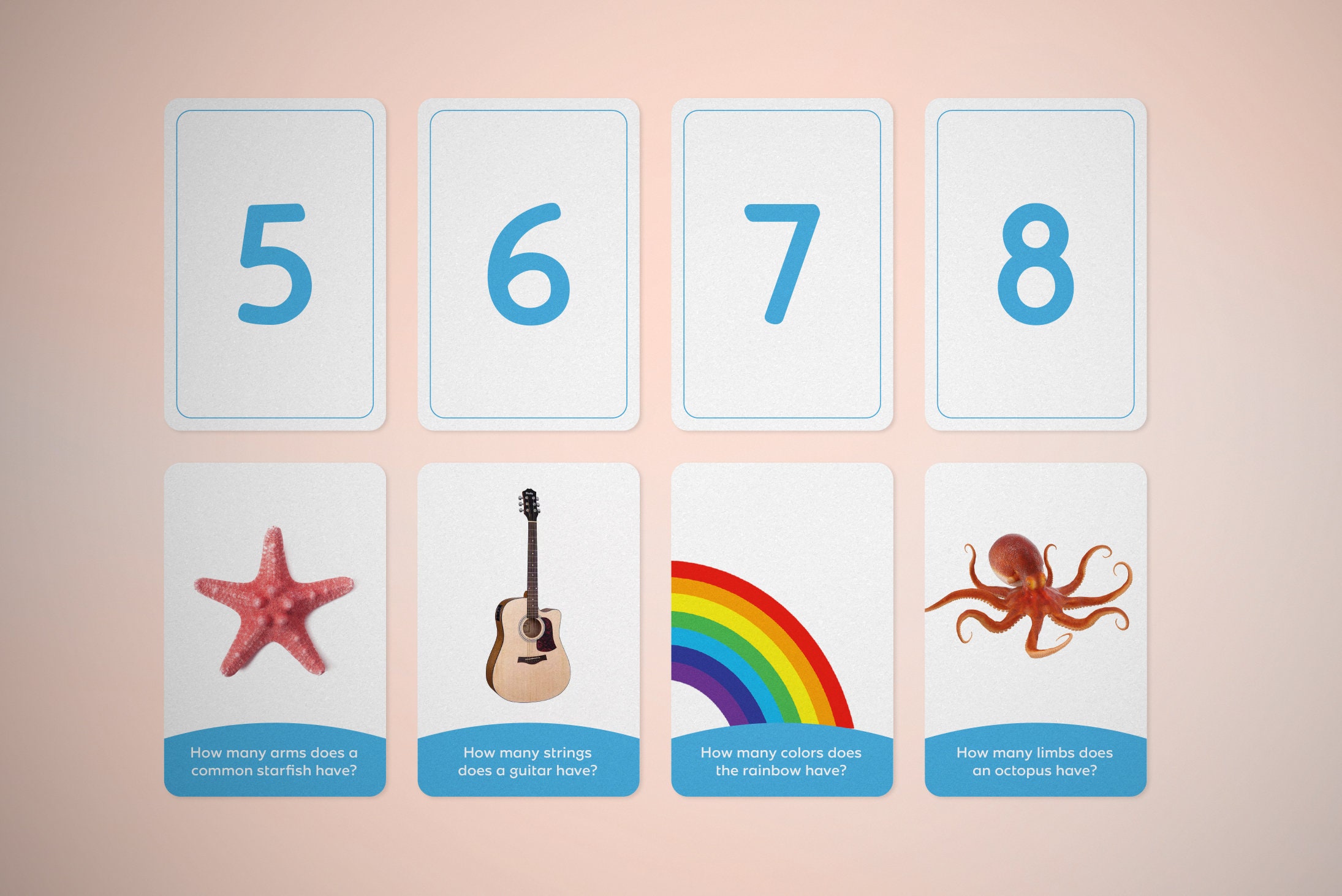 NUMBERS Math Quantities Flashcards Preschool Educational Materials - Etsy