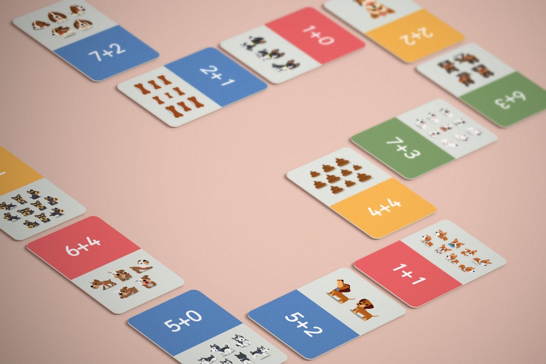 SIMPLE ADDITION DOMINO Math Arithmetic Homeschooling - Etsy