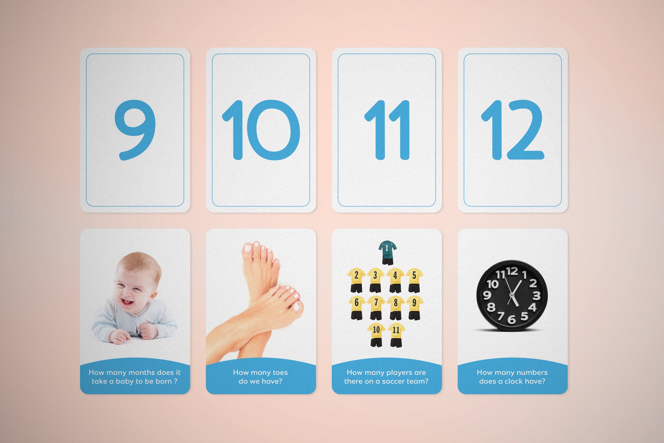 NUMBERS Math Quantities Flashcards Preschool Educational Materials - Etsy