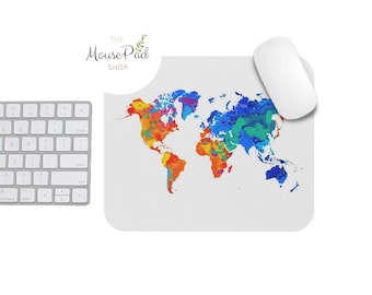 World Map Desk Mat - Etsy