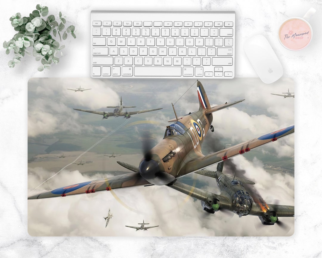 Plane Desk Mat Fighter Military Gaming Mouse Mat Cool Custom Xl Desk ...