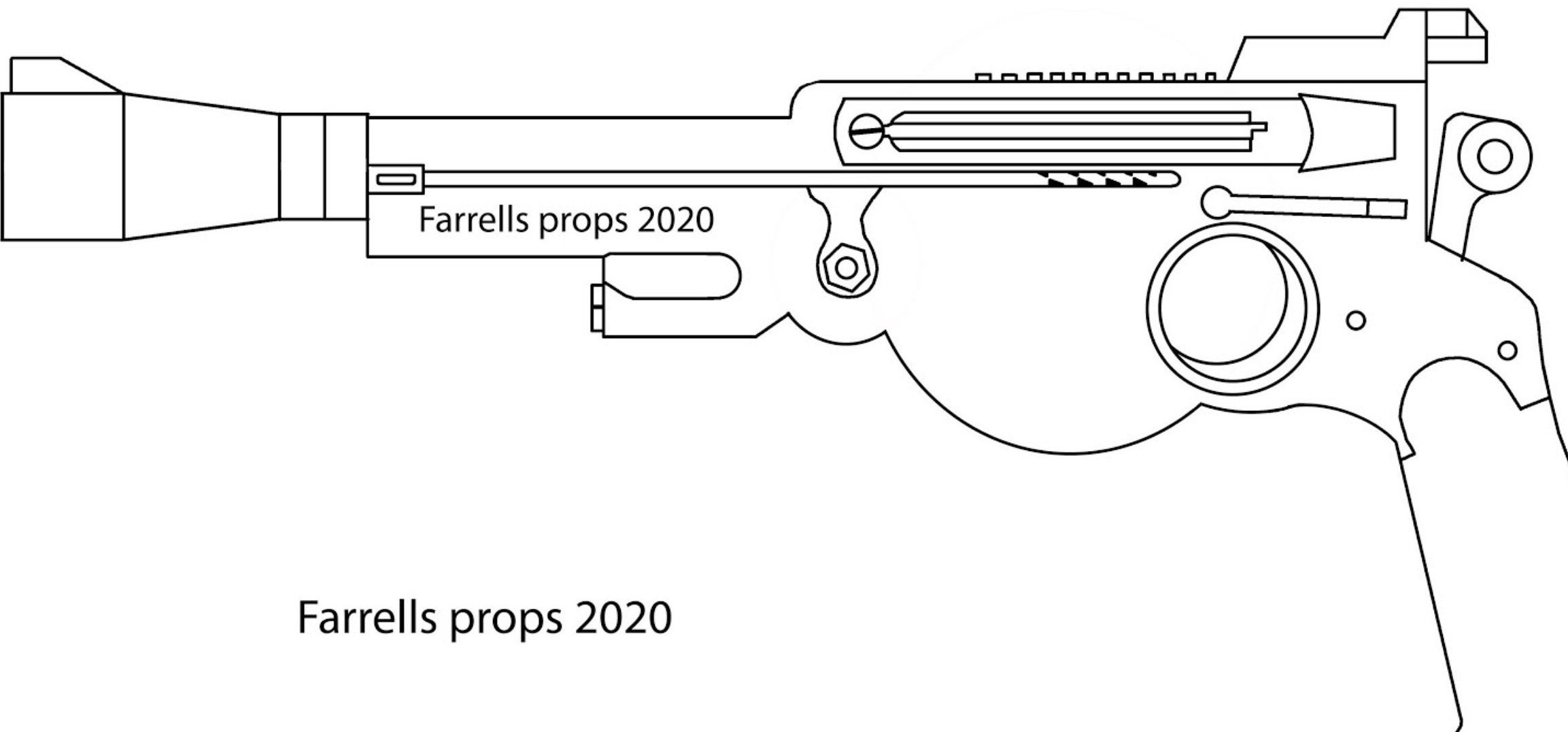 Mandalorian Blaster Pistol ((template)) - Etsy Mandalorian Blaster Pistol ((template)) - Etsy