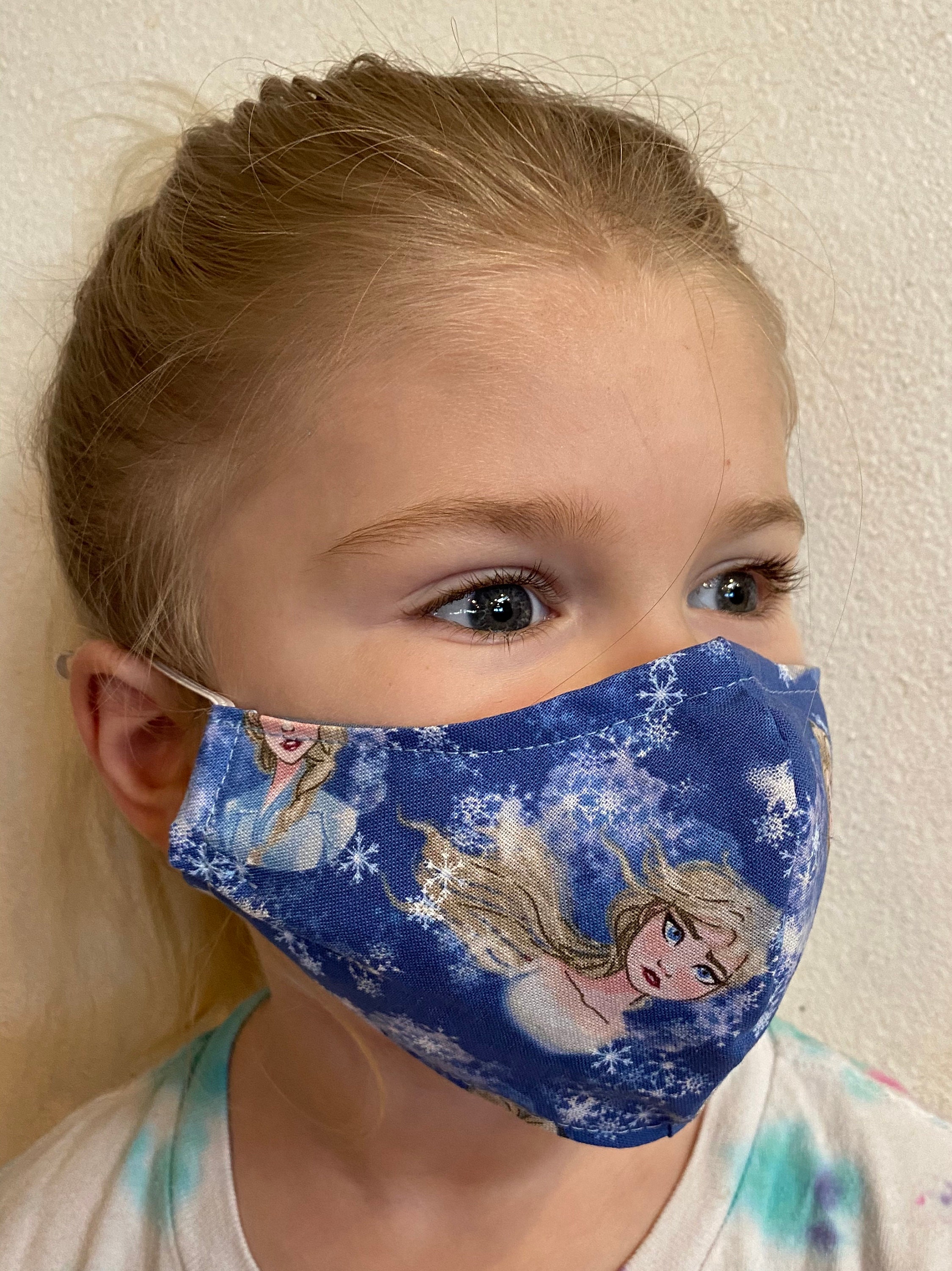 Elsa Frozen 3ply Adjustable Mask W/ Nose-wire for Baby | Etsy