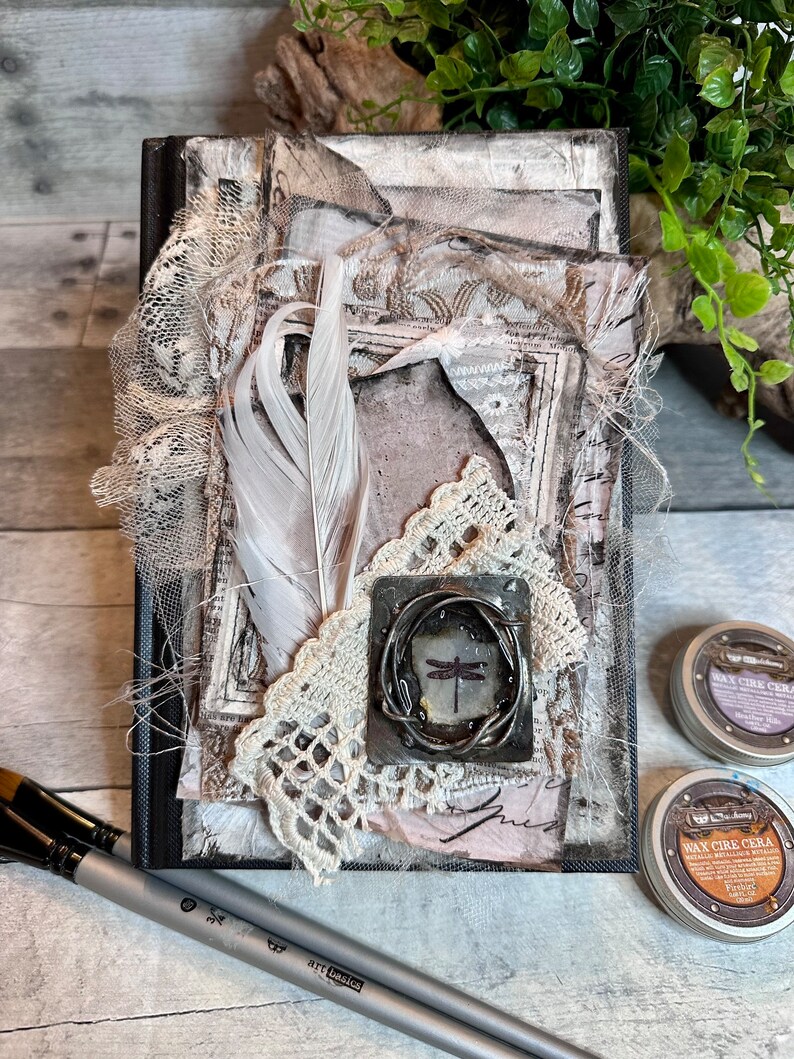 Handmade Altered Book Journal Sketchbook: Mixed Media Junk Journal - Etsy