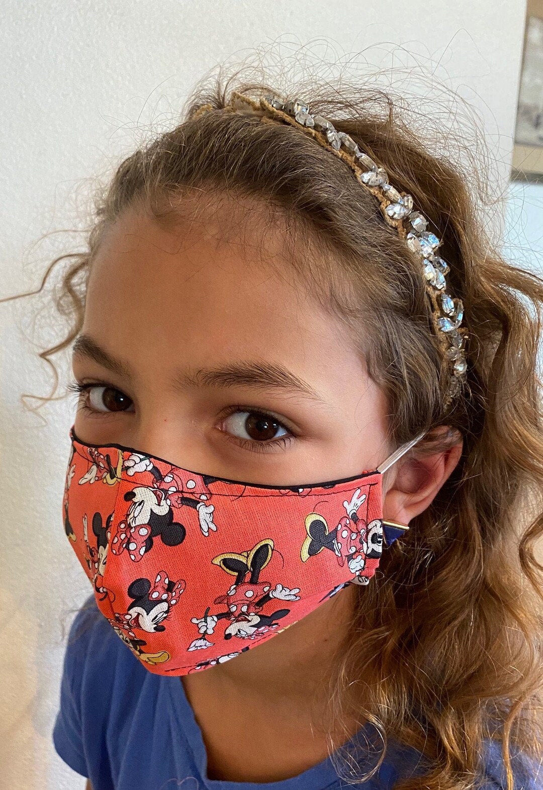 Minnie Mouse 3ply Adjustable Mask for Baby, Toddler, Kid, Adult Face ...