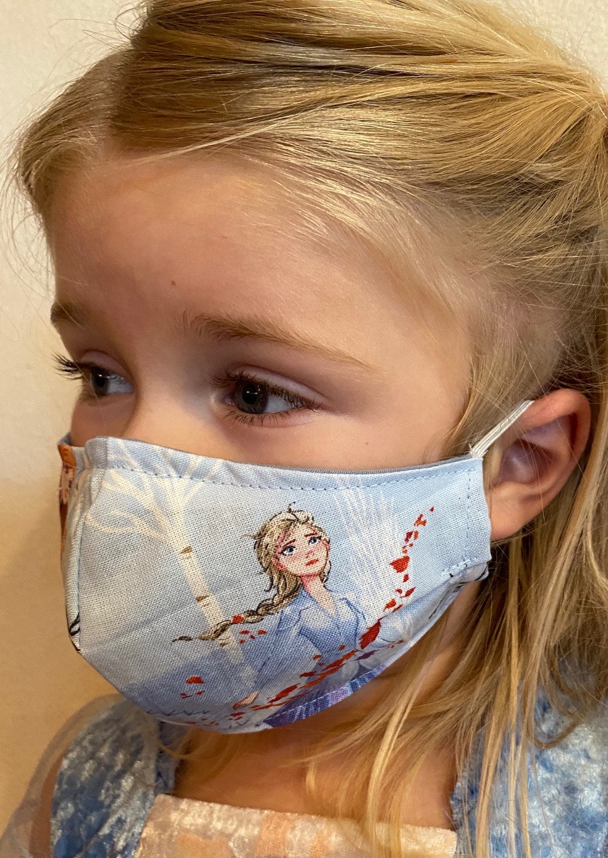 Frozen 2 Elsa and Anna 3Ply Adjustable Mask w/ Nose Wire | Etsy