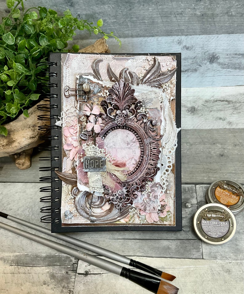 Handmade Altered Book Journal Sketchbook: Mixed Media Junk Journal ...