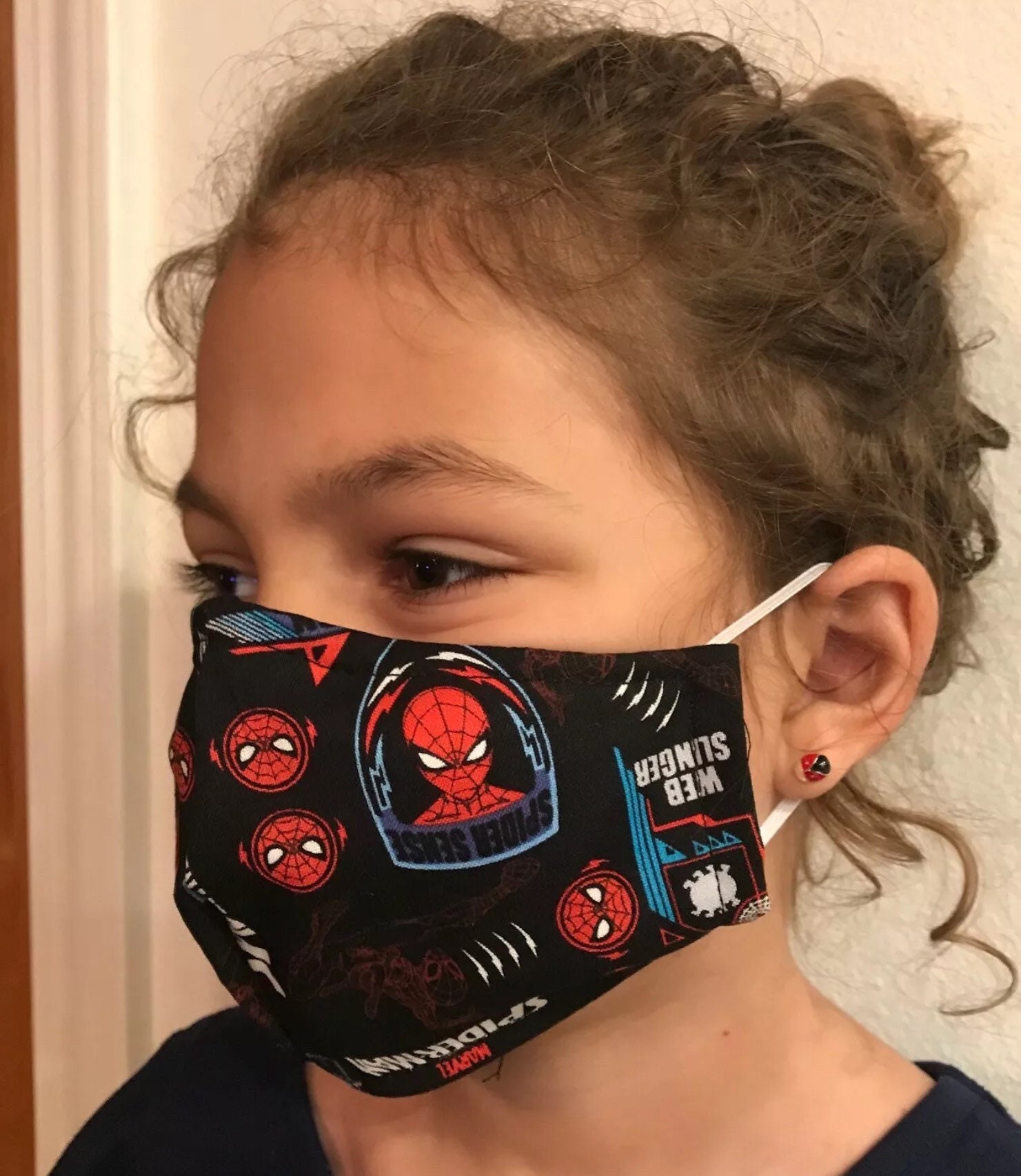 Marvel Spiderman 3ply Adjustable Face Mask W/ Nose-wire - Etsy