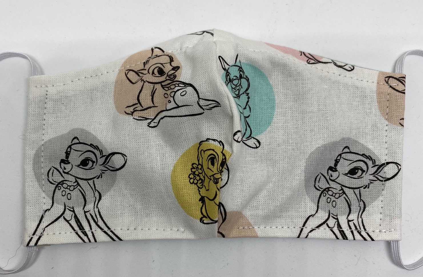 Bambi 3-ply Adjustable Face Mask W/ Nose Wire Handmade & - Etsy