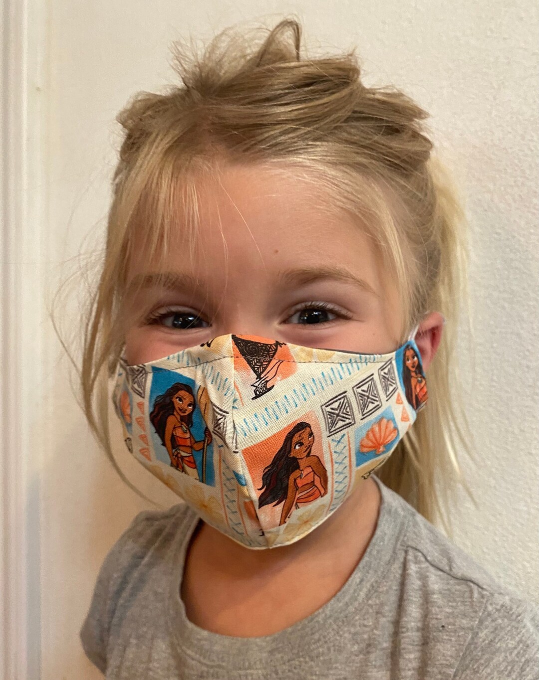 Moana 3ply Adjustable Face Mask W/ Nose Wire, FAST SHIPPING, for Baby ...