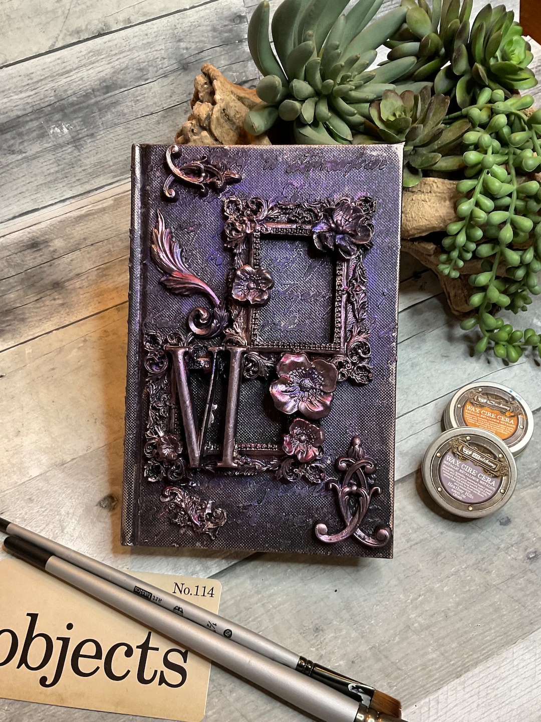 Handmade Altered Book Journal Sketchbook: Mixed Media Junk Journal ...