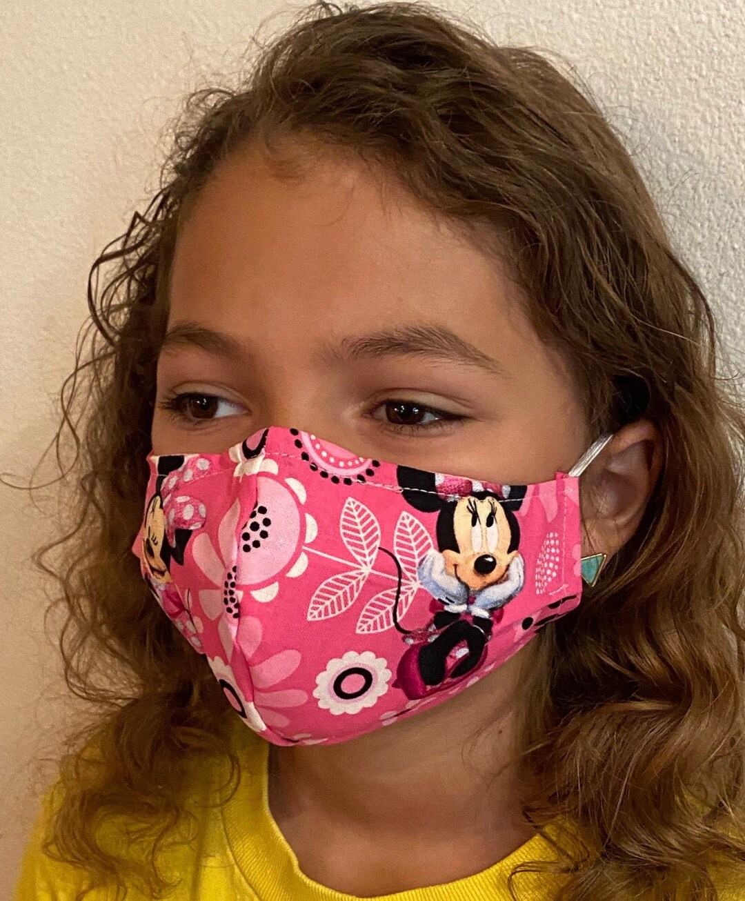 Disney Minnie Mouse Daisies 3ply Adjustable Face Mask W/ Nose Wire ...