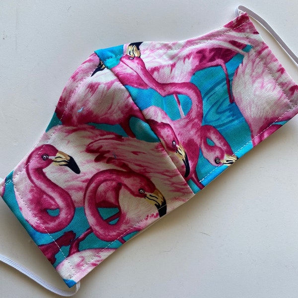 Flamingo Face Mask - Etsy