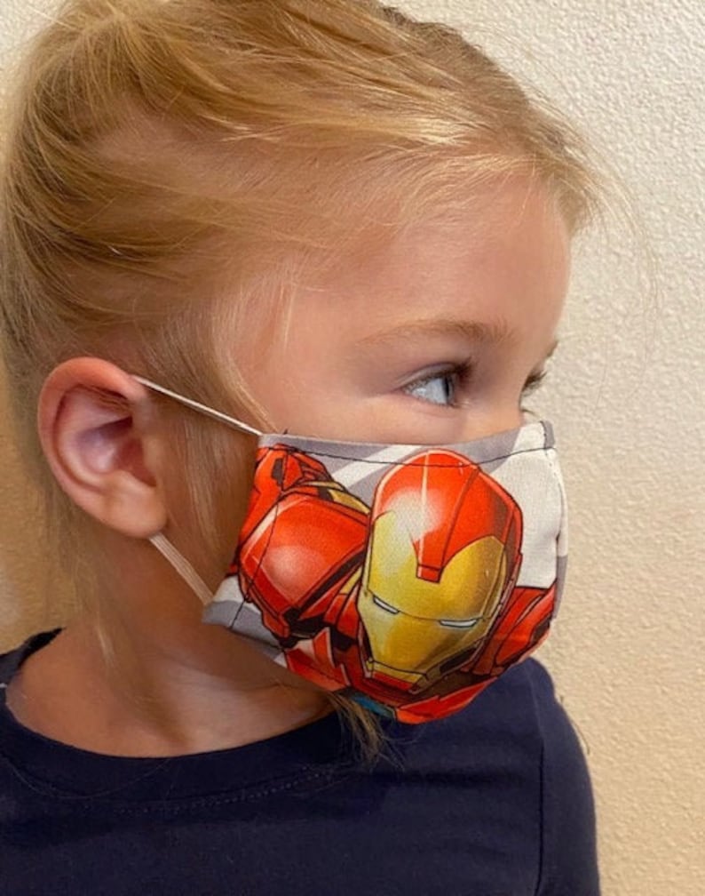 Marvel Avengers 3ply Adjustable Handmade Face Mask Reusable & - Etsy