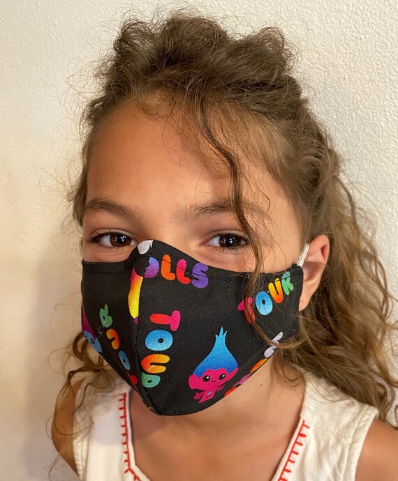 Trolls World Tour 3ply Adjustable Face Mask W/ Nosewire - Etsy