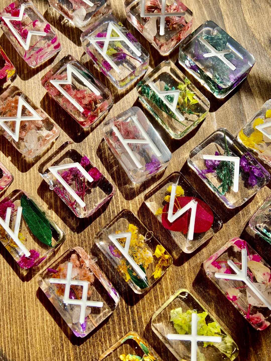 Floral Rune Set Divination for Witches - Etsy