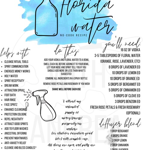 Florida Water Printable - Etsy