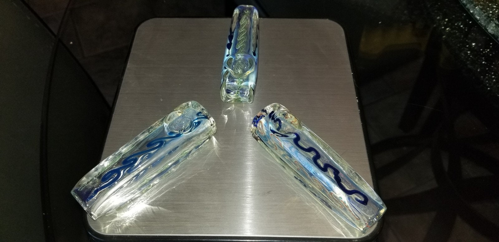 Handmade Square Rectangle Glass Tobacco Smoking Pipe Comes With Free ...