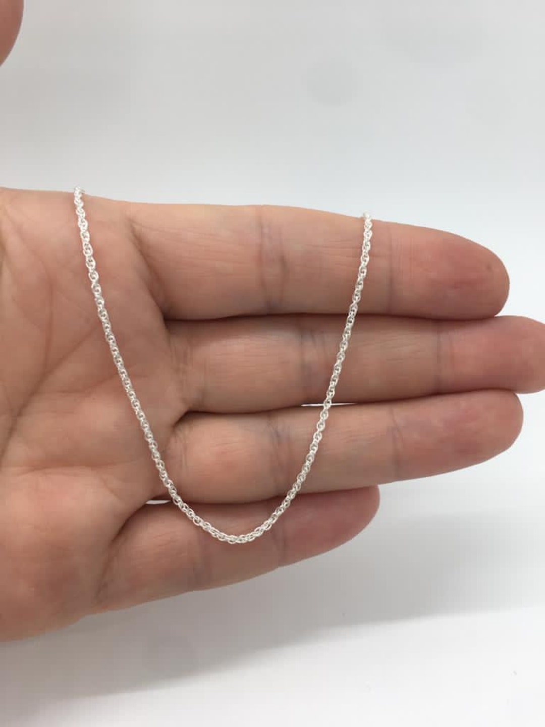 Silver Rope Italian Style Chain Necklace/ 925 Sterling Silver Necklace ...