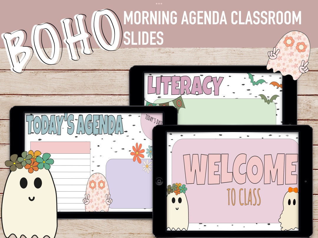 Boho Halloween Google Slides, October Google Slides, Powerpoint ...