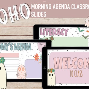 Boho Halloween Google Slides, October Google Slides, Powerpoint ...