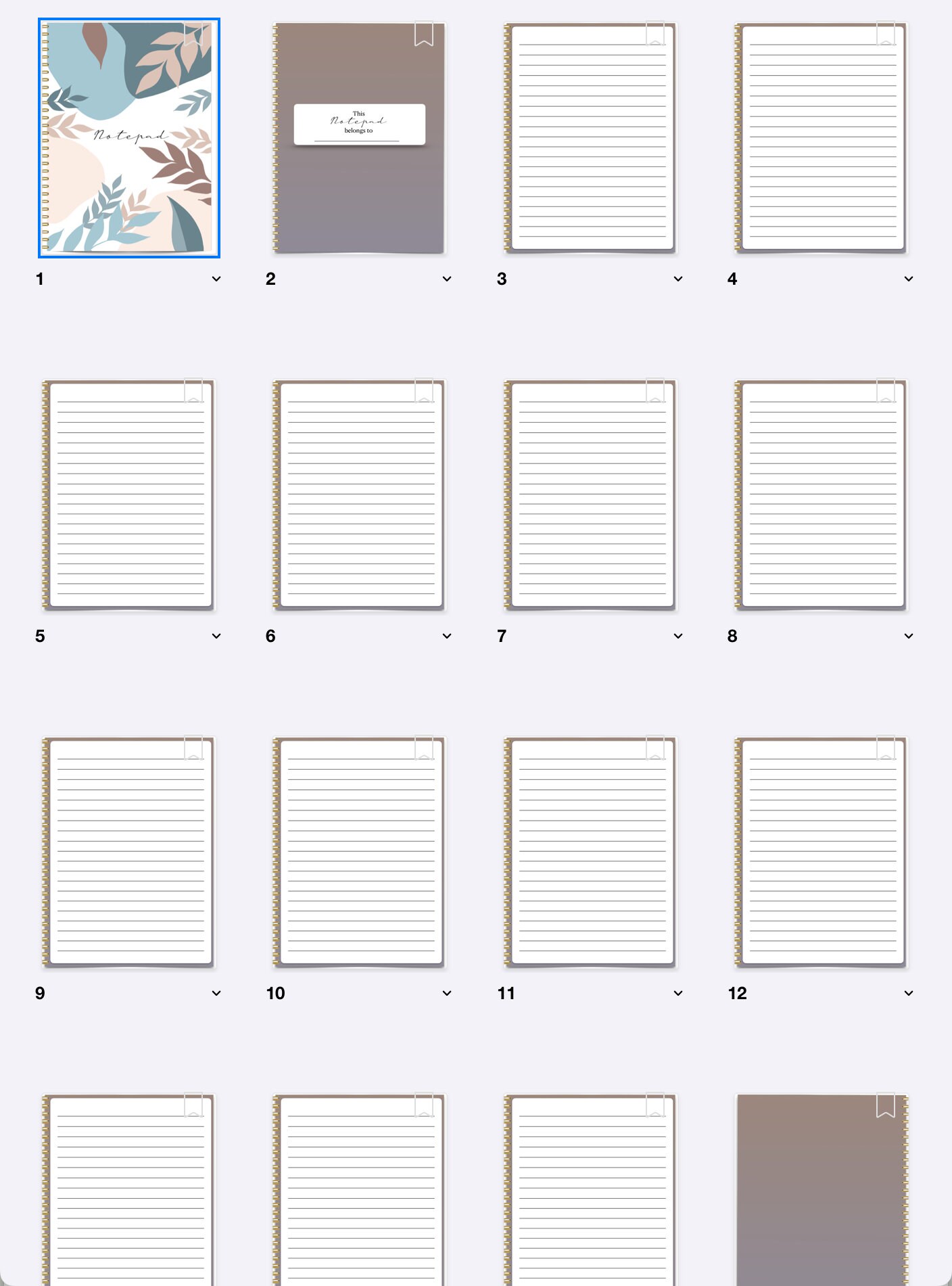 Blank Notebook Goodnotes, Digital Notebook Goodnotes, Goodnotes Study ...