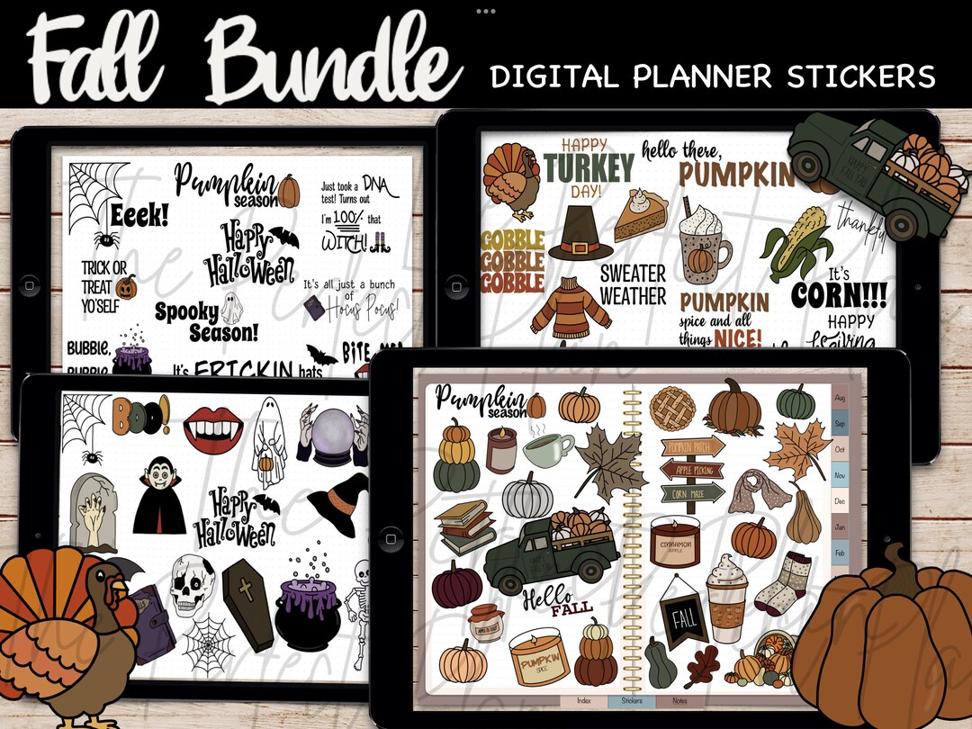 Fall Goodnotes Digital Planner Stickers, Digital Planner, Goodnotes ...