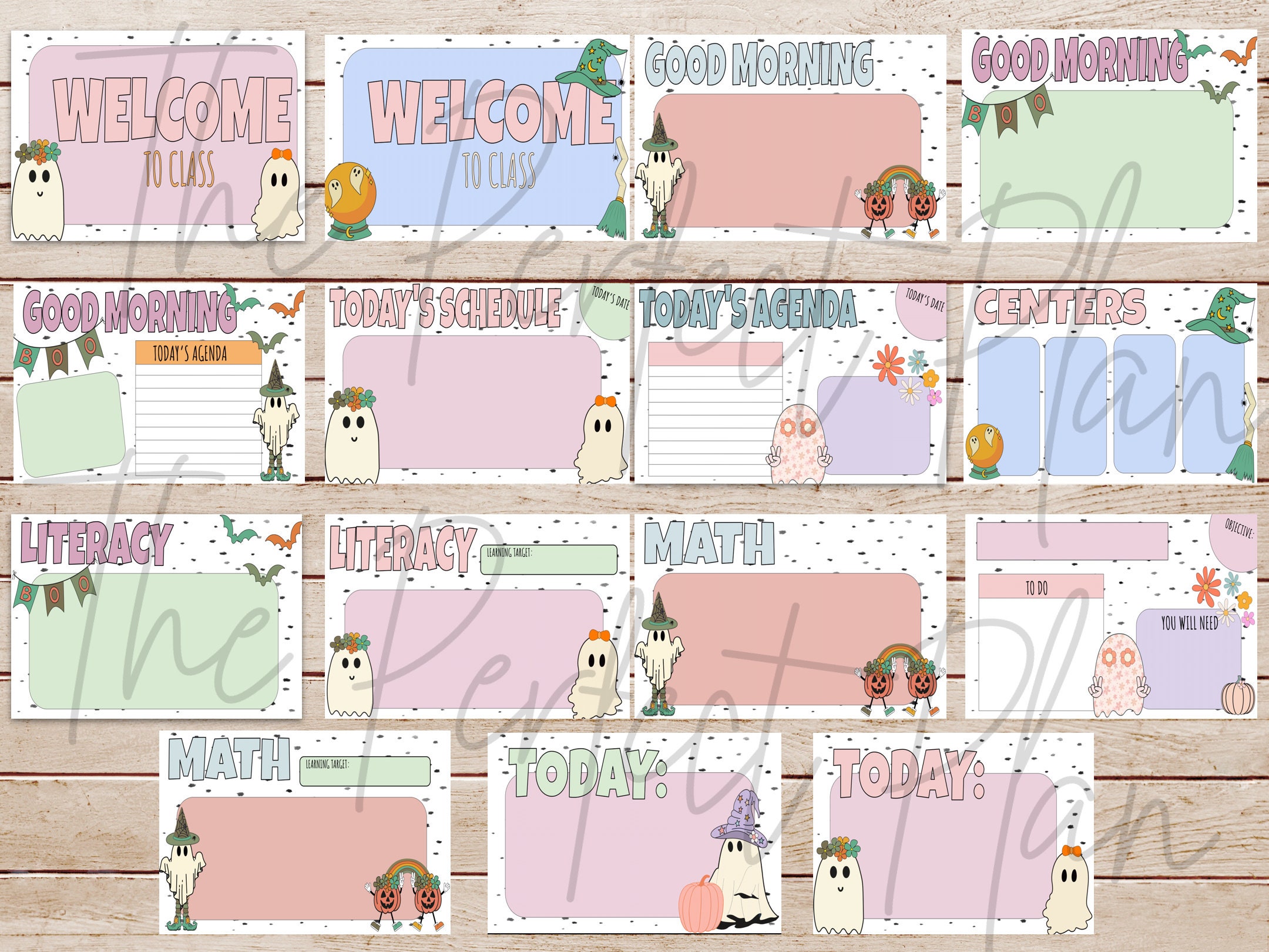Boho Halloween Google Slides, October Google Slides, Powerpoint ...