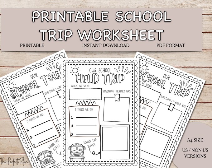 Field Trip Worksheet, Field Trip Report, Summer End of Year Worksheet ...