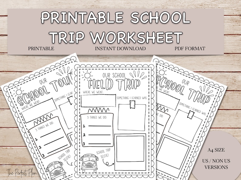 Field Trip Worksheet Field Trip Report Summer End of Year - Etsy