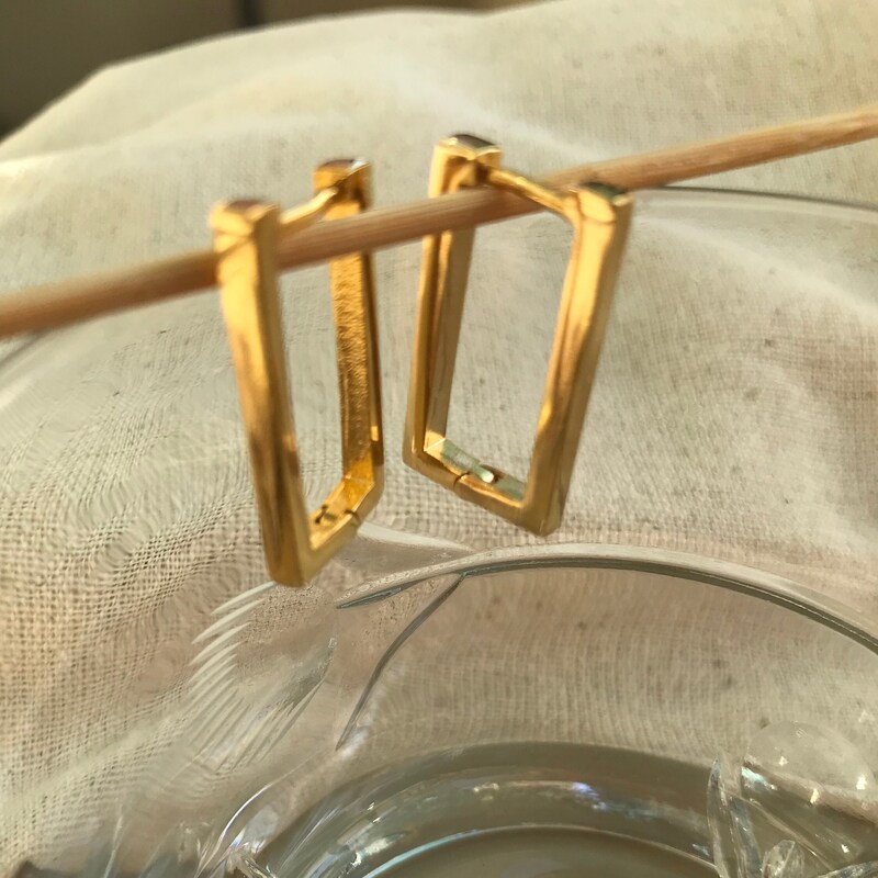 Rectangle Hoops - Etsy