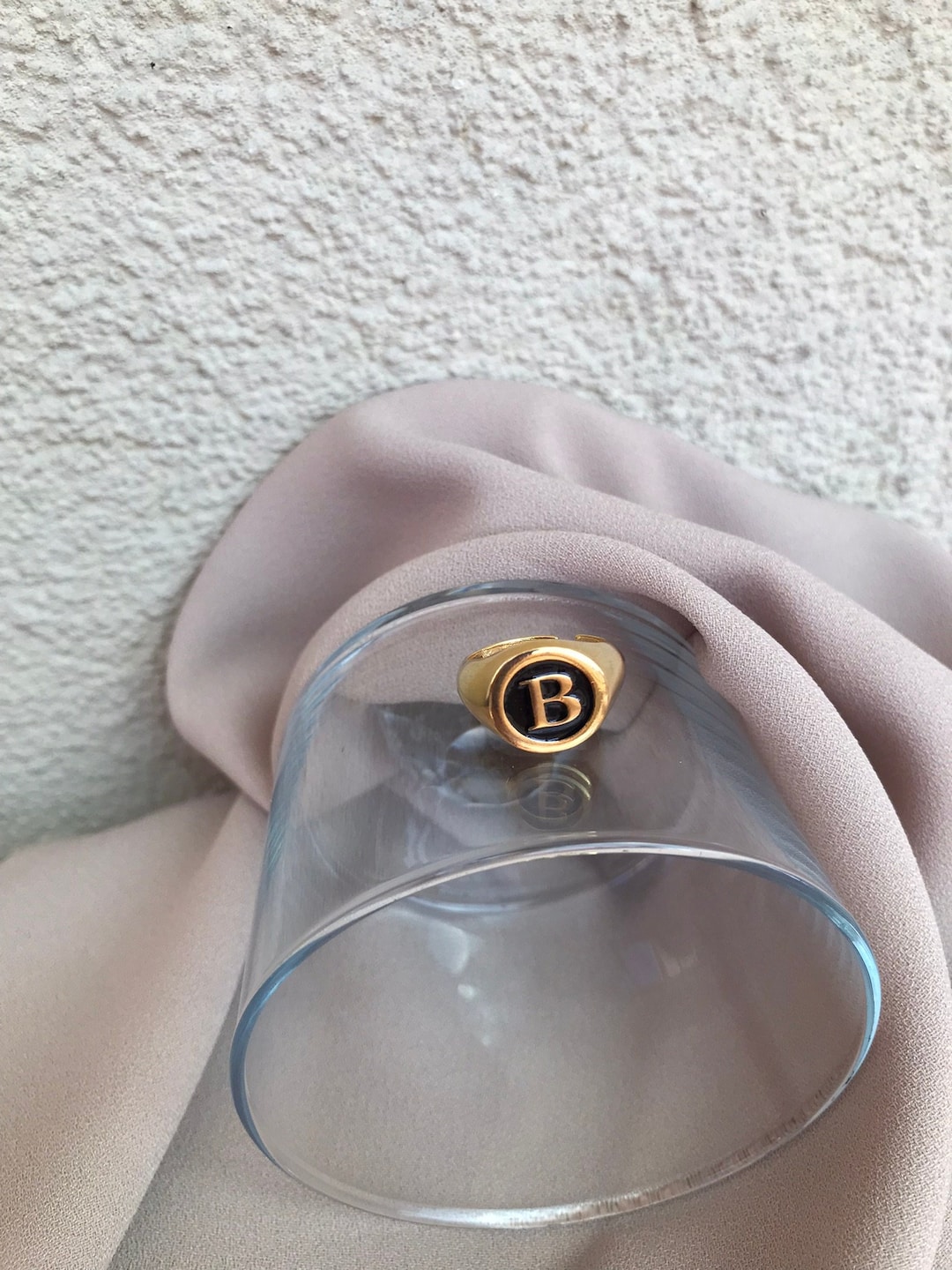 NEW Bold Letter Gold Ring, Personalized Letter Ring, Personalized ...