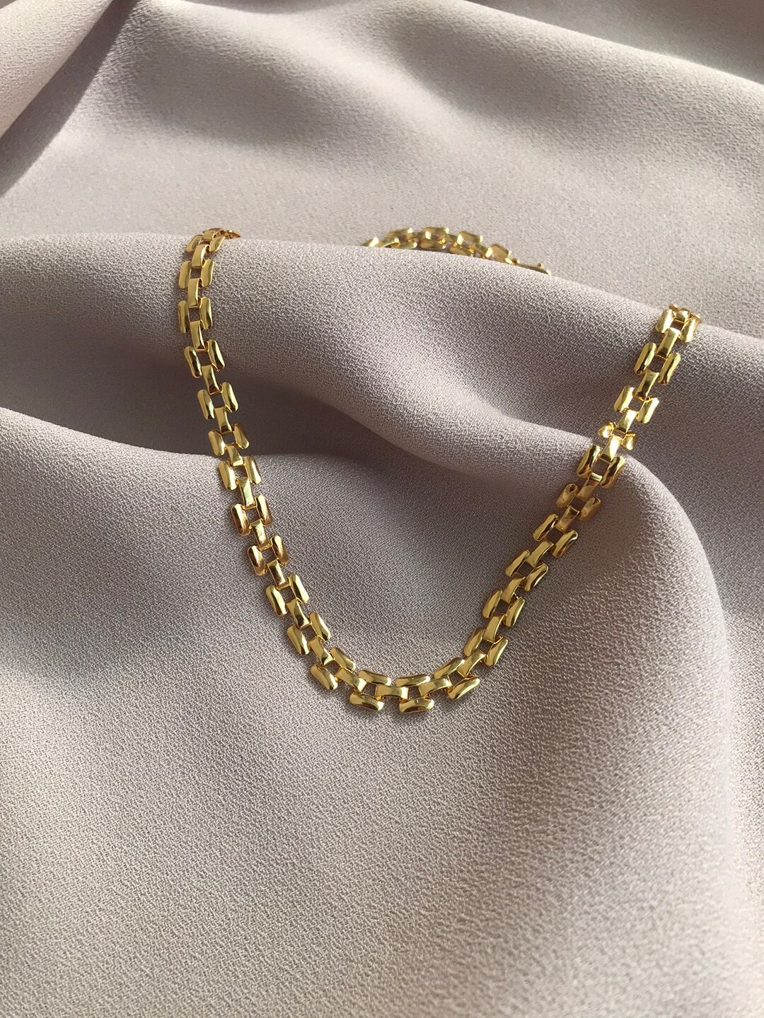 Timeless Vintage Straw Chain Necklace - Etsy