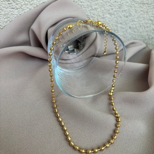 NEW ! Dorica Chain Necklace, Gold Dorica Necklace, Patterned Gold ...