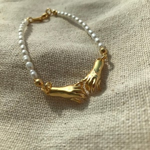 Natural Pearl Hands Bracelet, Freshwater Pearl Handmade Bangles ...