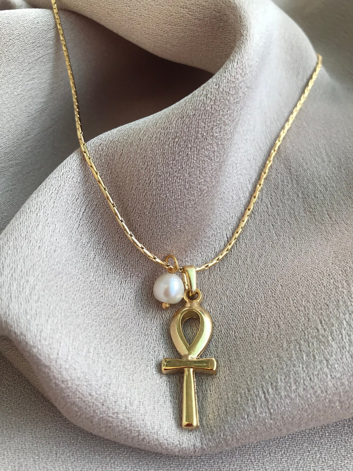 Gold Cross Necklace Cross Gold Necklace Design Faith | Etsy