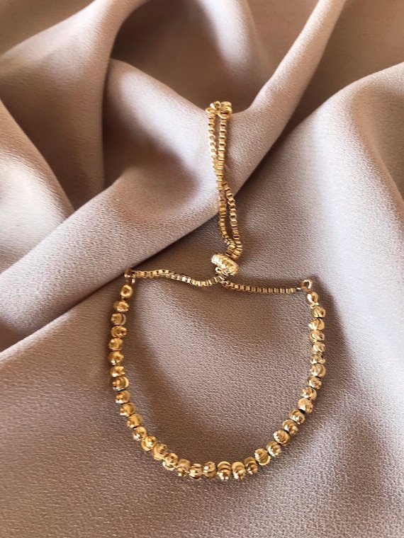 Dorica Beaded Bracelet Gold Dorica Beaded Bangles Patterned - Etsy