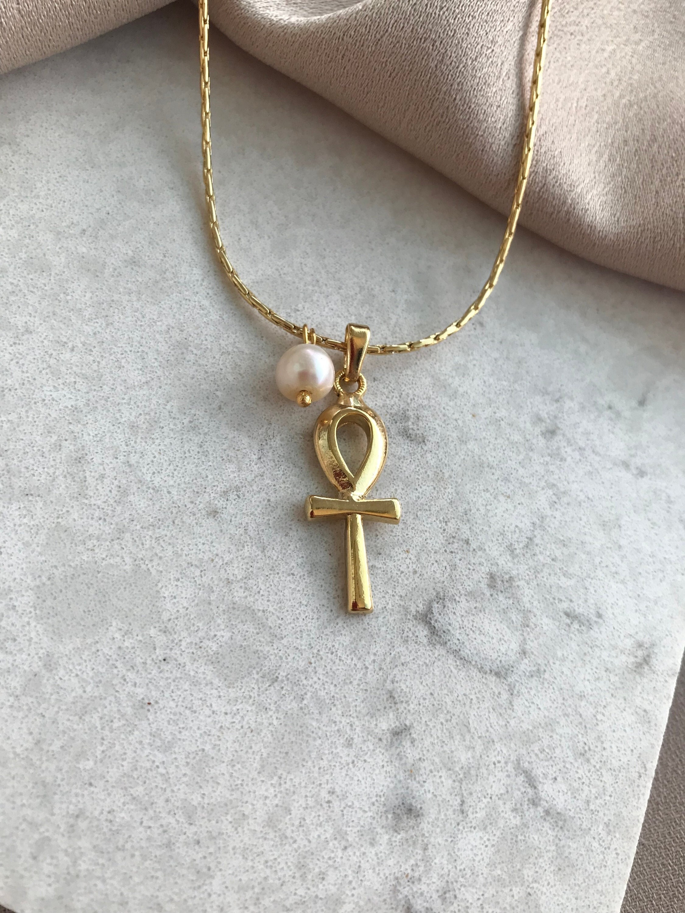 Gold Cross Necklace Cross Gold Necklace Design Faith | Etsy