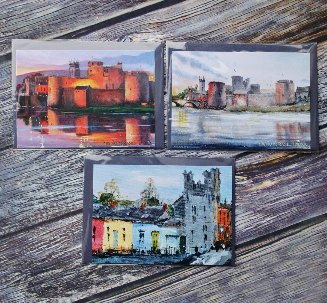 Postcards. Limerick. King John's Castle. Ireland. Set of 3 - Etsy