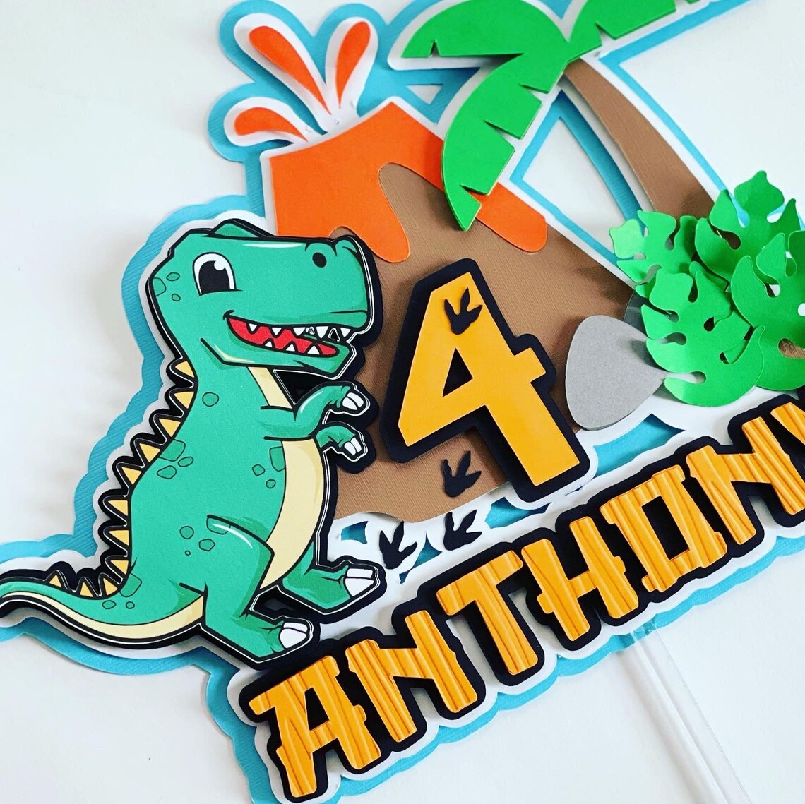 Dinosaur Cake Topper, Dino Cake Topper, T-rex Cake Topper, Dinosaur ...