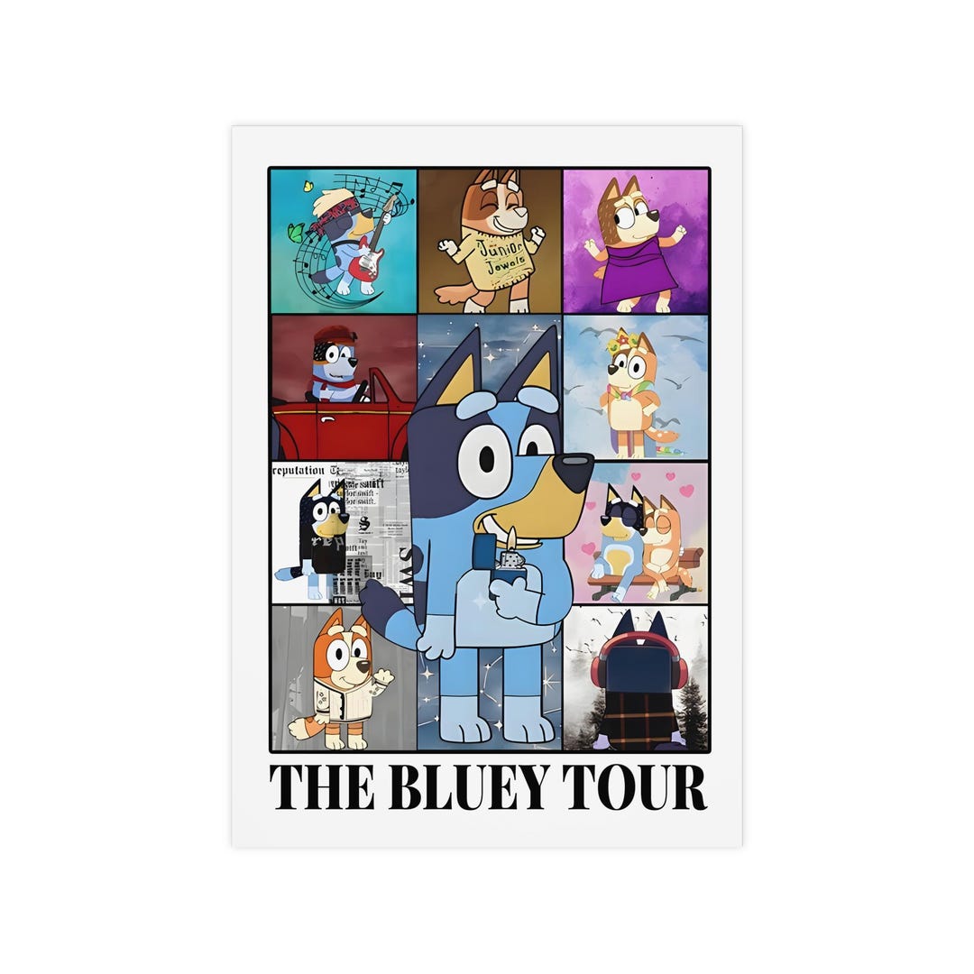 The Bluey Tour Poster - Etsy UK