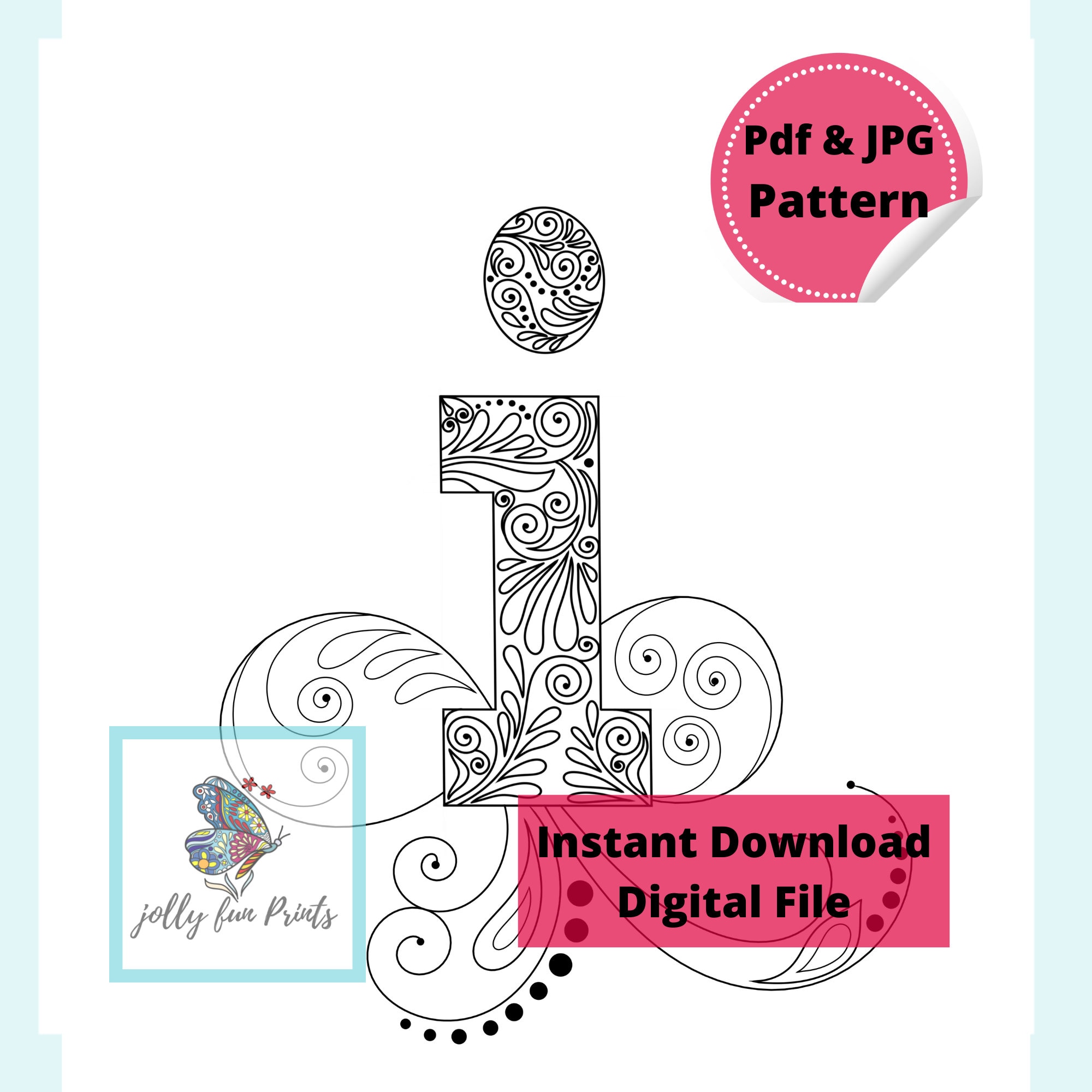 Paper Quilling Art Pattern for Uppercase and Lowercase of Letter I ...