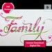 Paper Quilling Art Pattern for the Word Family (digital Template) - Etsy