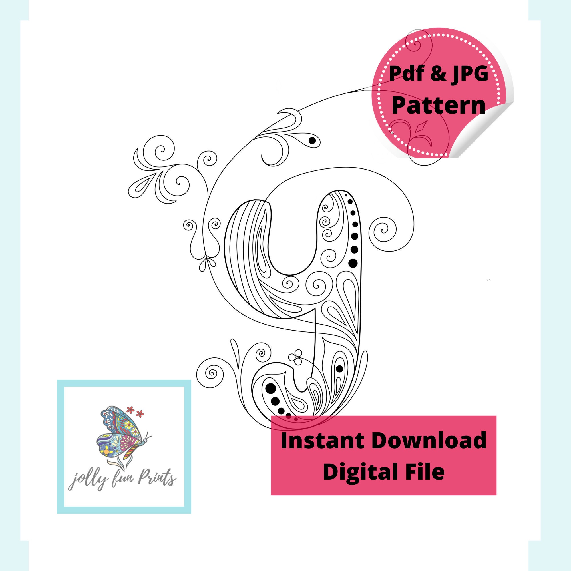 Paper Quilling Art Pattern for Uppercase and Lowercase of Letter Y ...