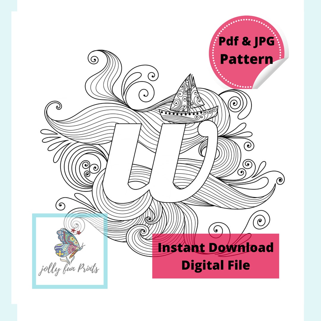 Paper Quilling Art Pattern for Uppercase and Lowercase of Letter W ...