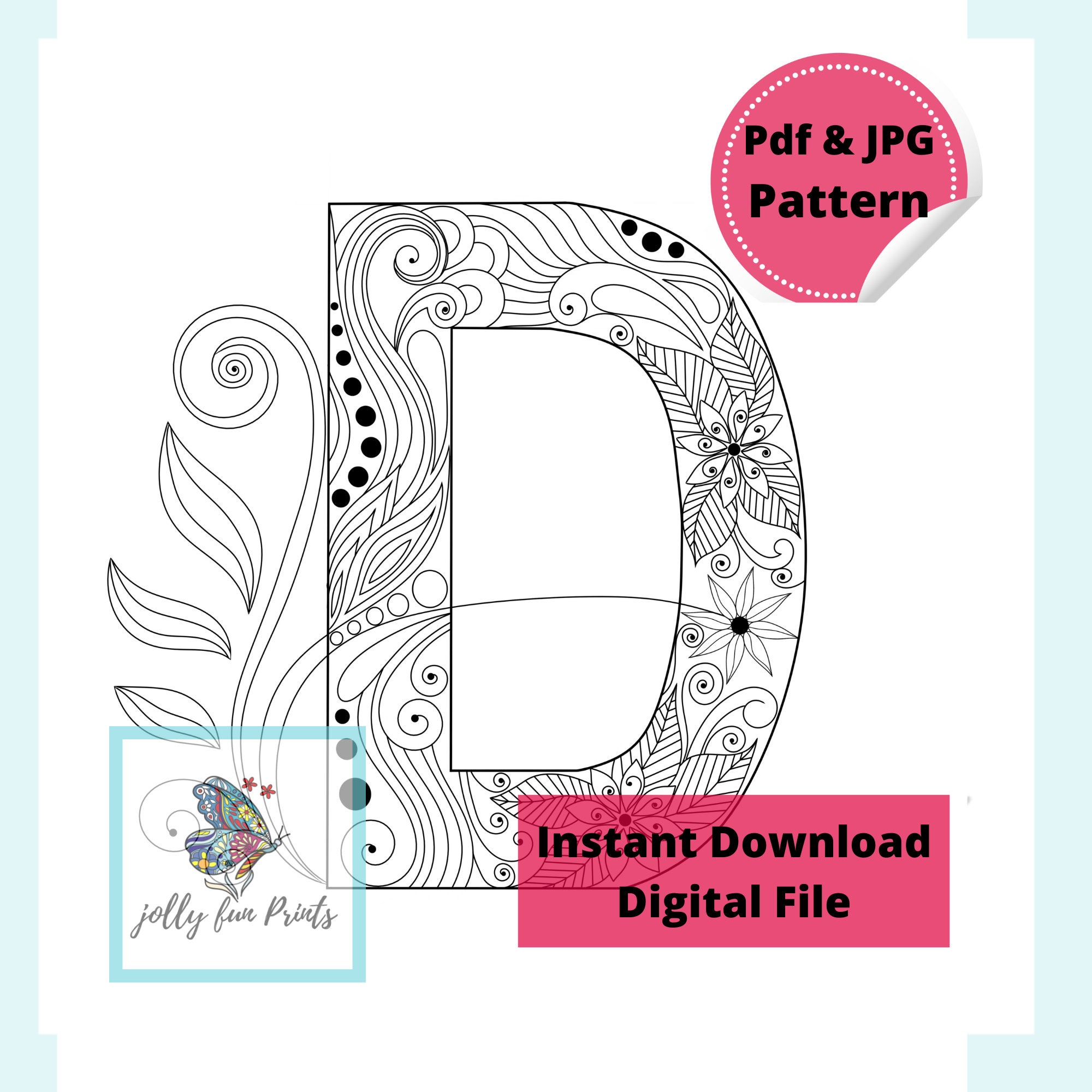 Paper Quilling Art Pattern for Uppercase and Lowercase of Letter D ...