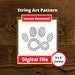 Paw With a Heart and Infinity Sign Paw String Art Digital Patterns (8 X ...