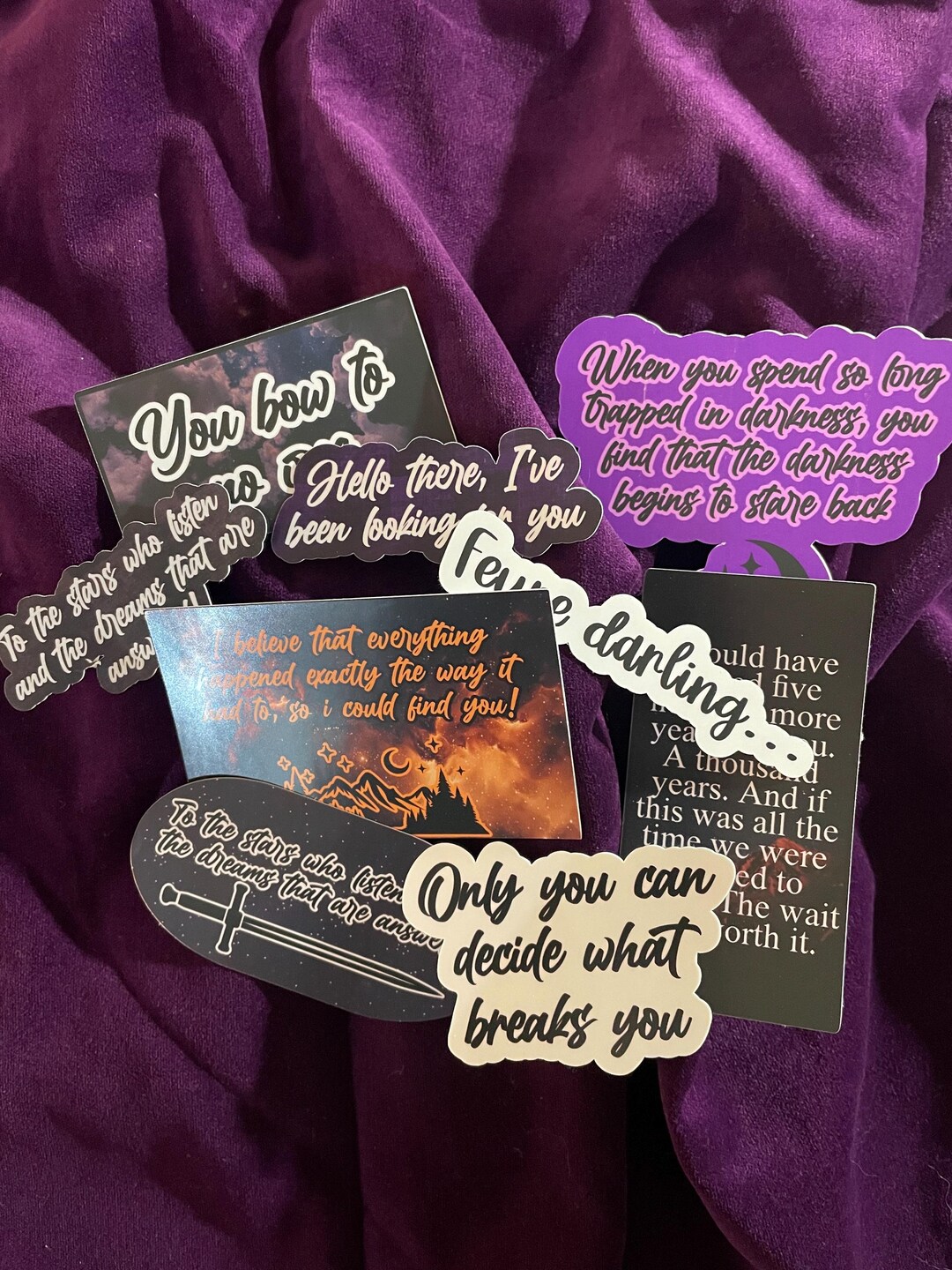 ACOTAR Inspired Stickers Set of 9 - Etsy